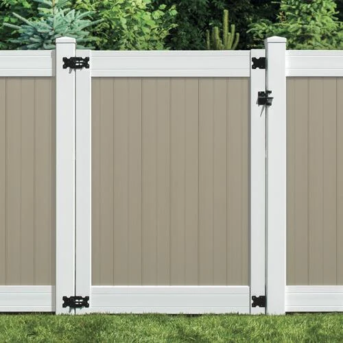 Versatile Yardworks® Richmond 6 X 4 Two-Toned Tan Vinyl Gate - A ...